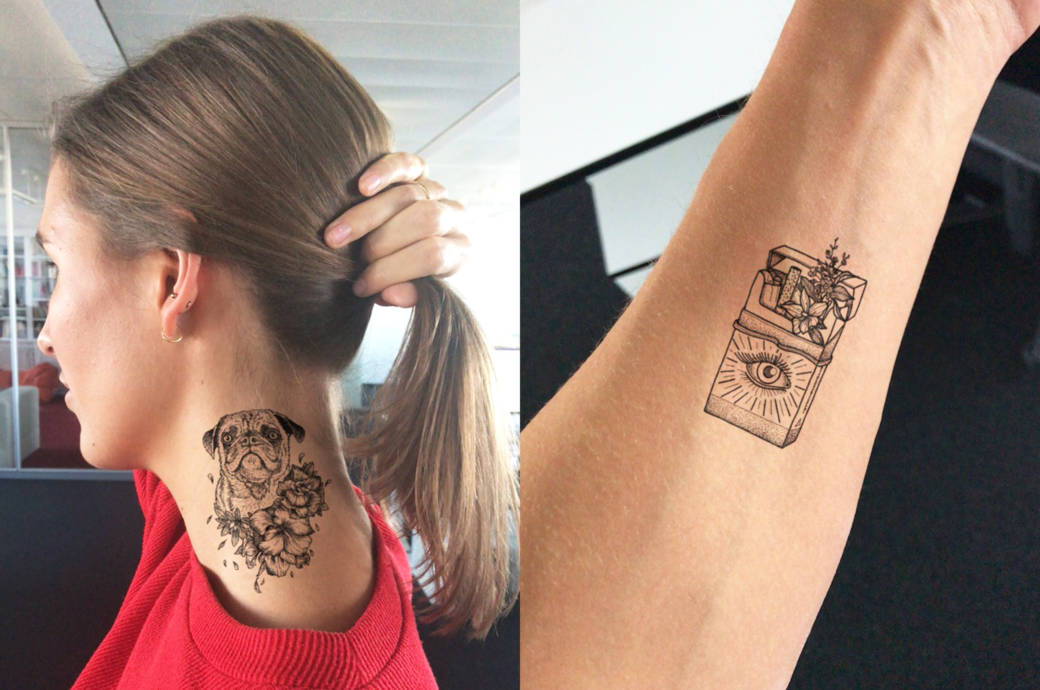 Mit dieser Tattoo Simulator App können Sie Tattoo-Designs virtuell ...