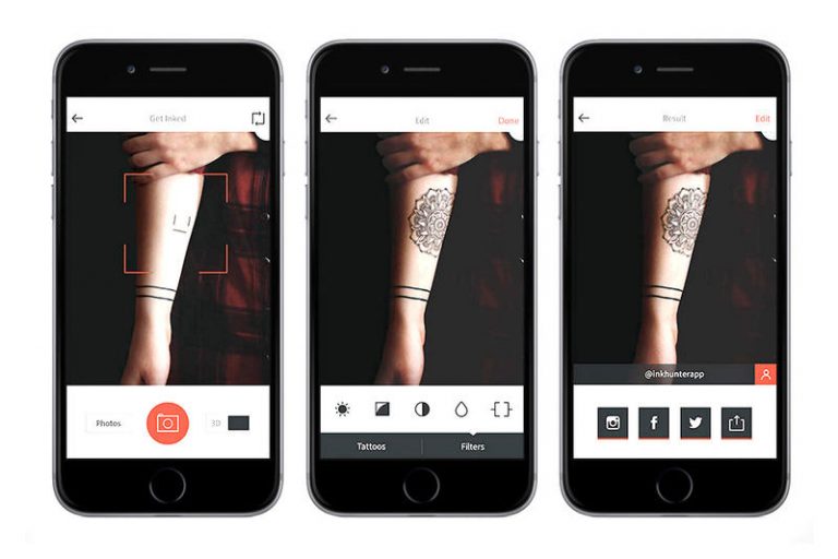 Mit dieser Tattoo Simulator App können Sie Tattoo-Designs virtuell ...